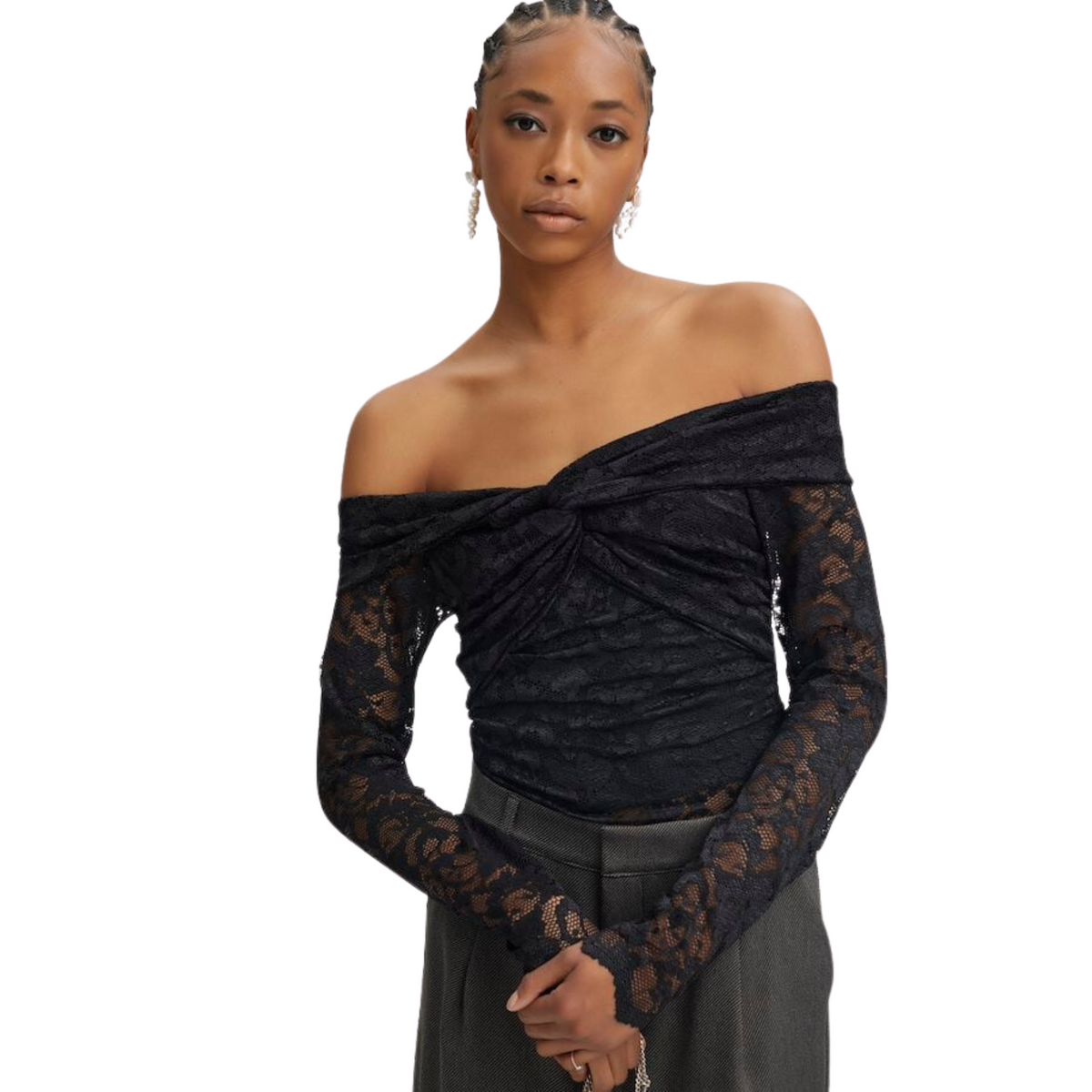 GABRI LACE TOP | BLACK/100017 – Jill & Joy