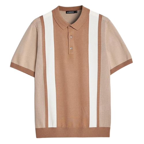 REY STRIPED POLO | TIGER BROWN – Jill & Joy